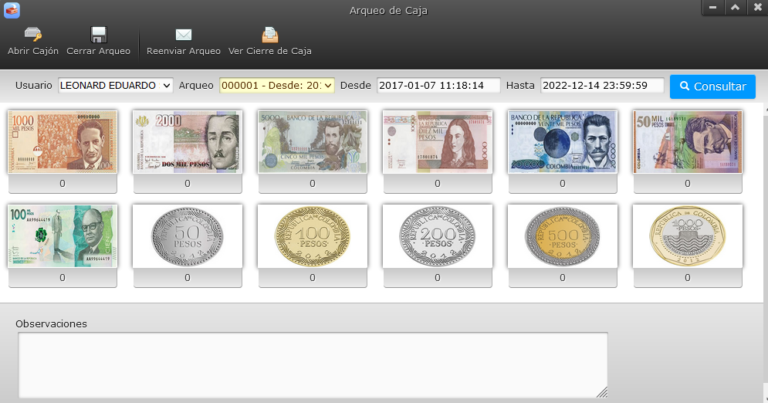 Nueva apariencia visual en Arqueo de Caja - ITS Contable