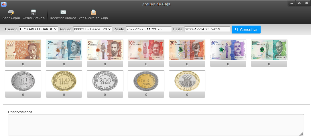 Nueva apariencia visual en Arqueo de Caja - ITS Contable