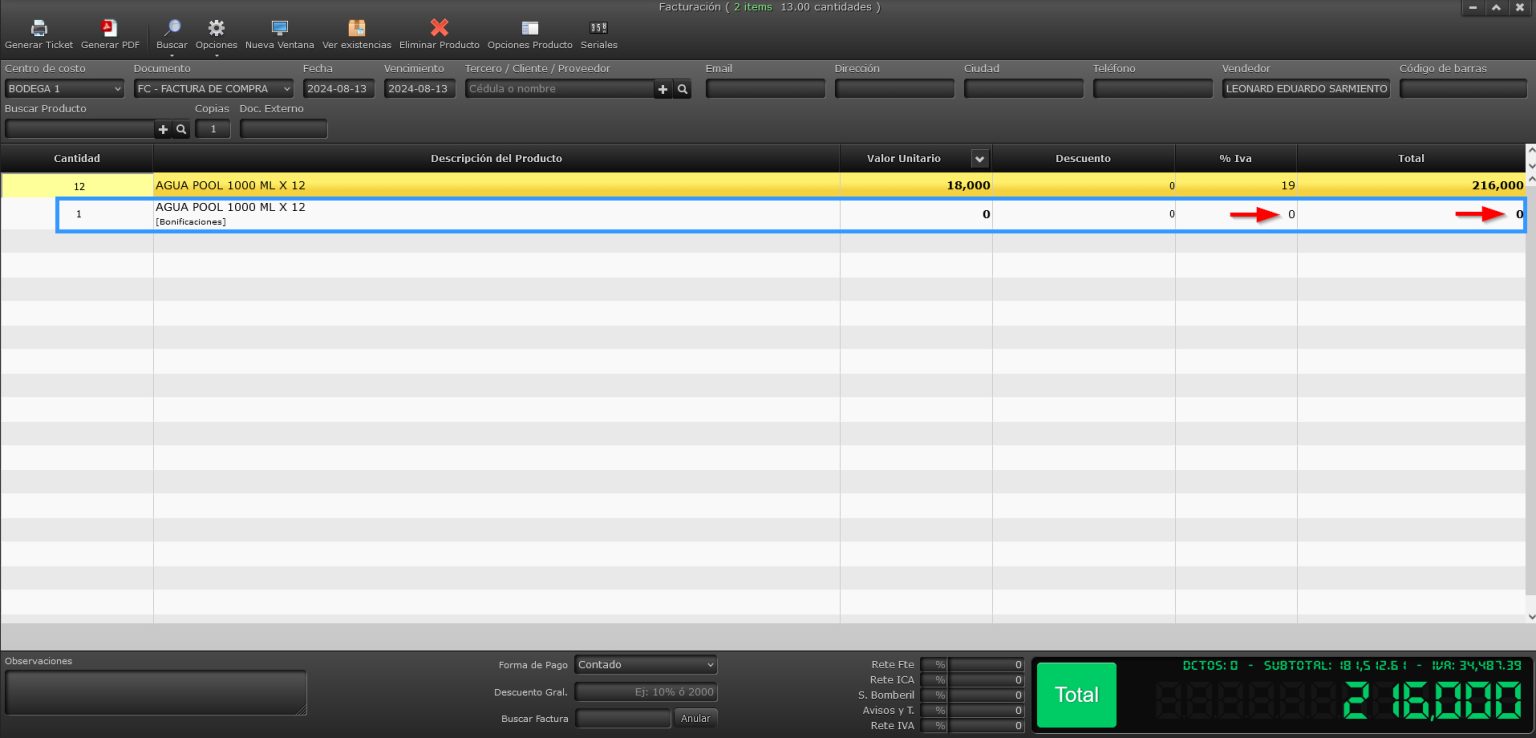 Bonificaciones sin impuestos - ITS Contable